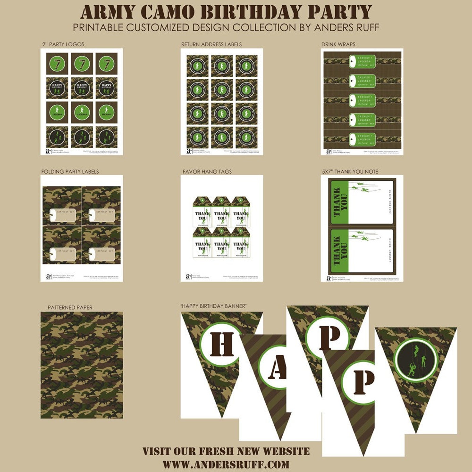 Army Camo Camouflage Armed Forces Boot Camp Scavenger Hunt Boy - Etsy