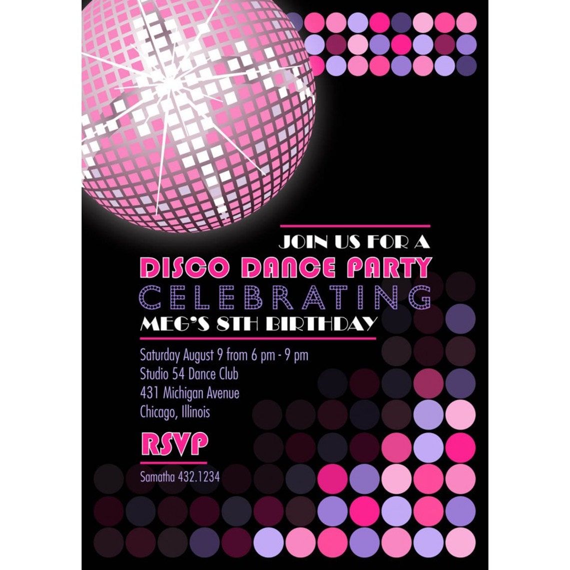 Disco Dance Ball Tween Teen Dancing Club Discotheque Party Birthday ...