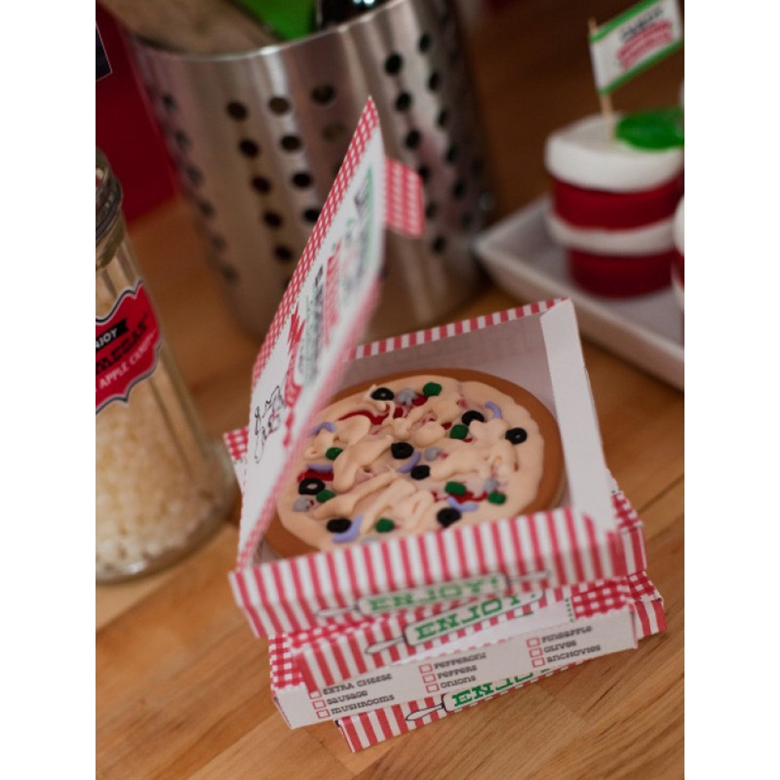 Pizzeria Pizza Party Pizza Box Favor Template Customized - Etsy