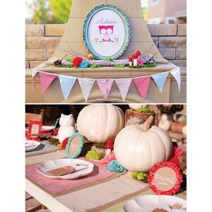 Woodland Owl Printables Forest Decorations Squirrel Birthday Party ...