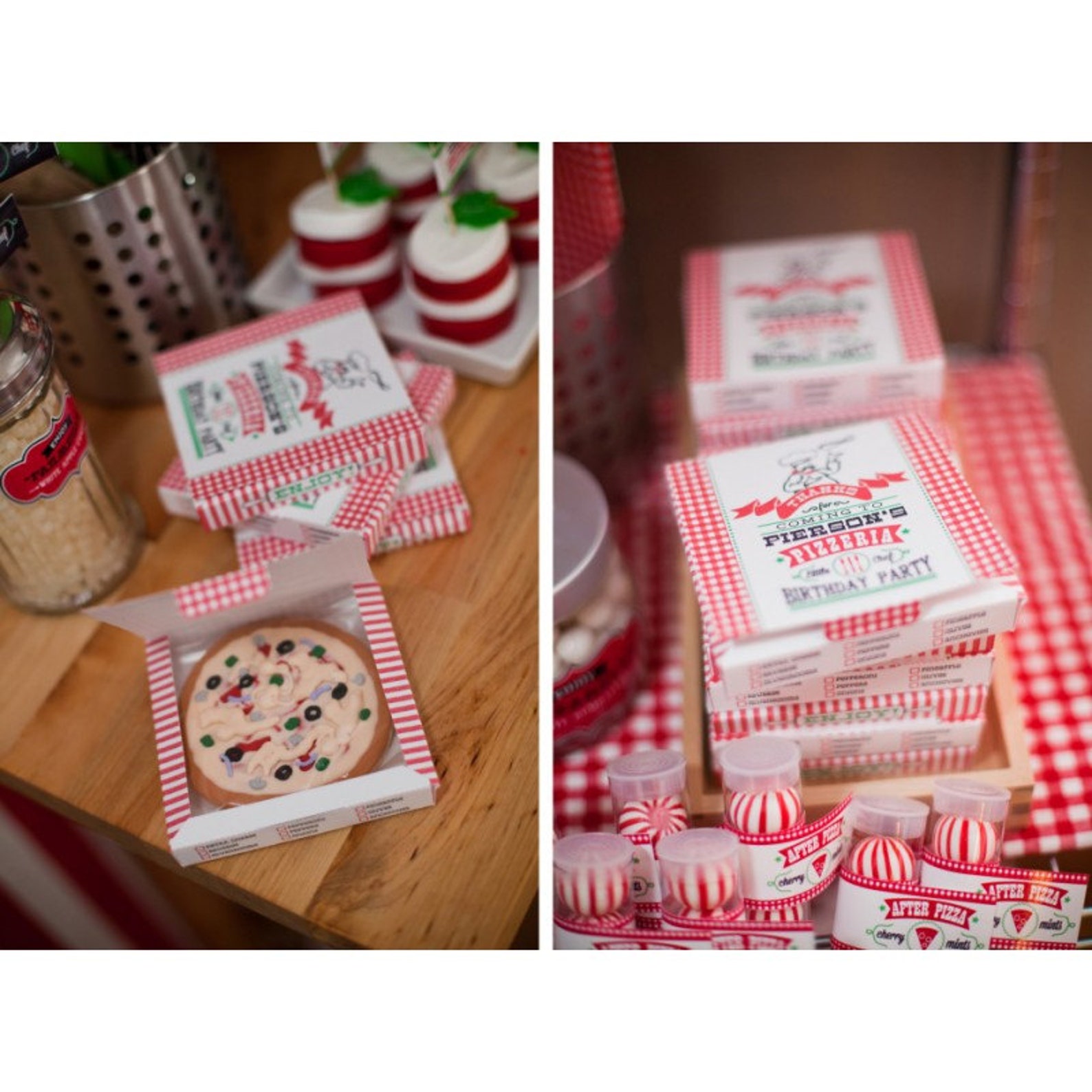 Pizzeria Pizza Party Pizza Box Favor Template Customized - Etsy