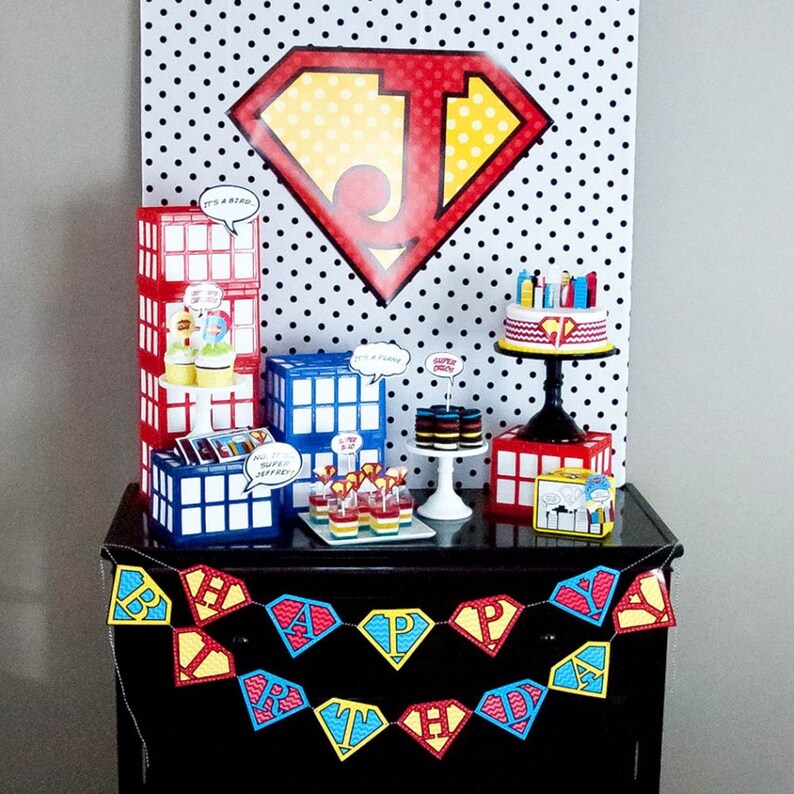 Super Hero Backdrop Polka Dot Backdrop Comic Book Style Super | Etsy