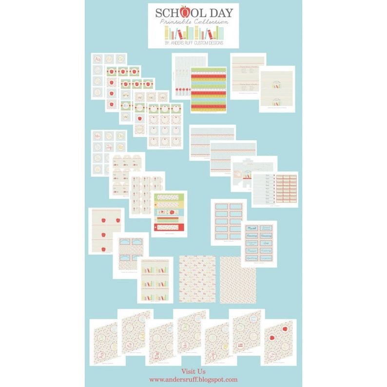 Back to School Days Teacher Labels Printable Collection - Etsy