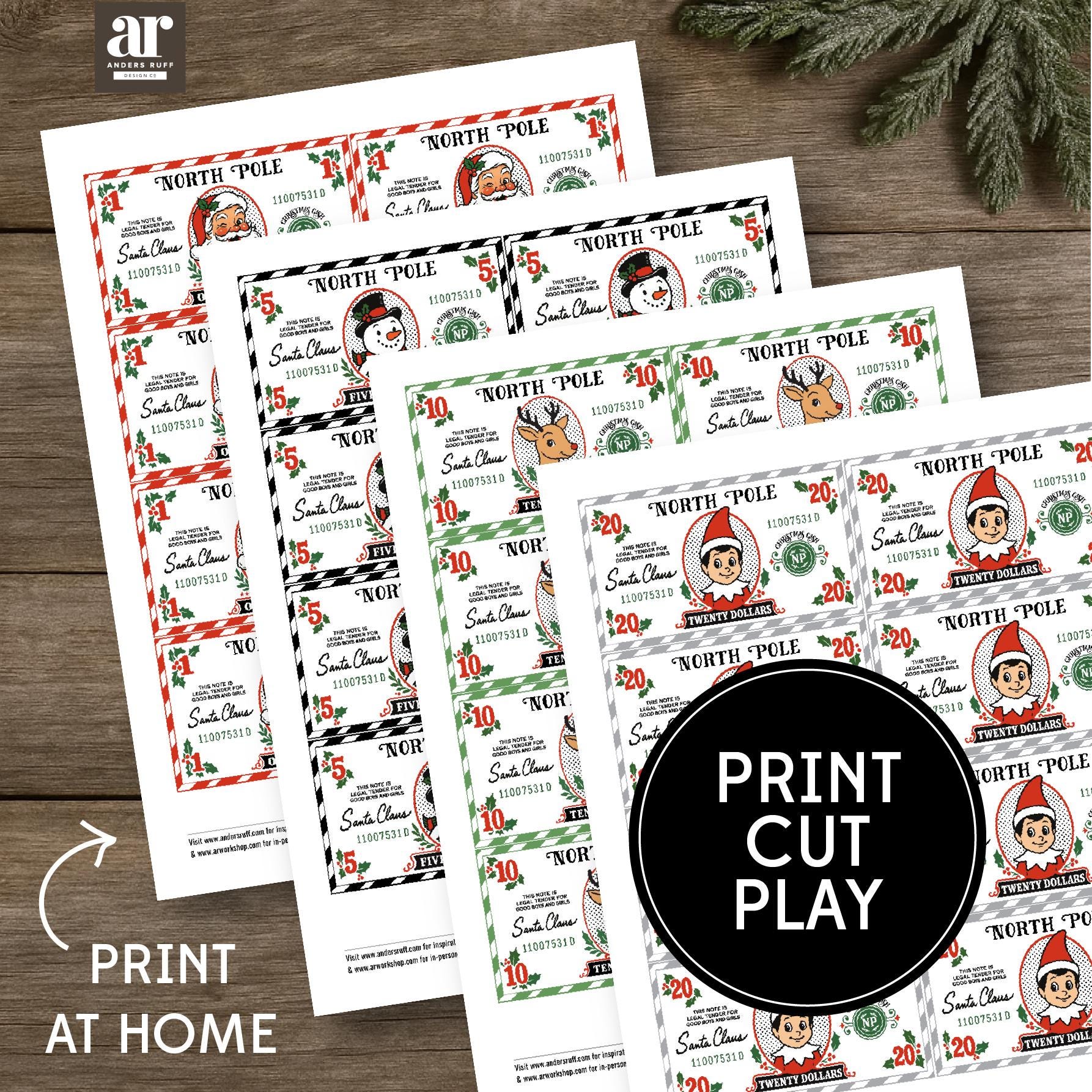 Merry Money Play Cash + Holiday Auction Paddles | Christmas Game ...