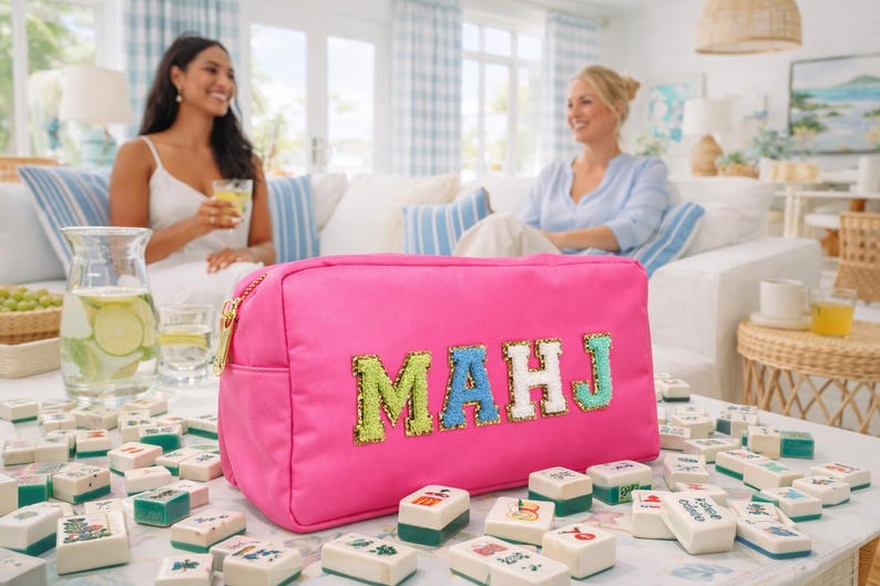 MAHJ Mahjong Accessory Pouch XL | Mahjong Gift for Women | Colorful ...