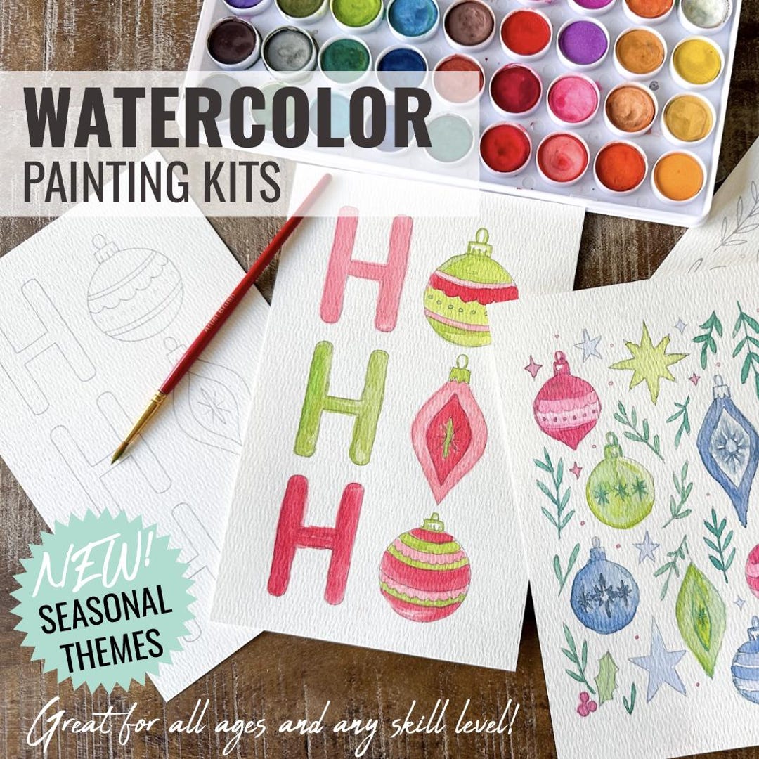 Watercolor Painting Kit | DIY Art Kit | Choose Custom Design Collection ...