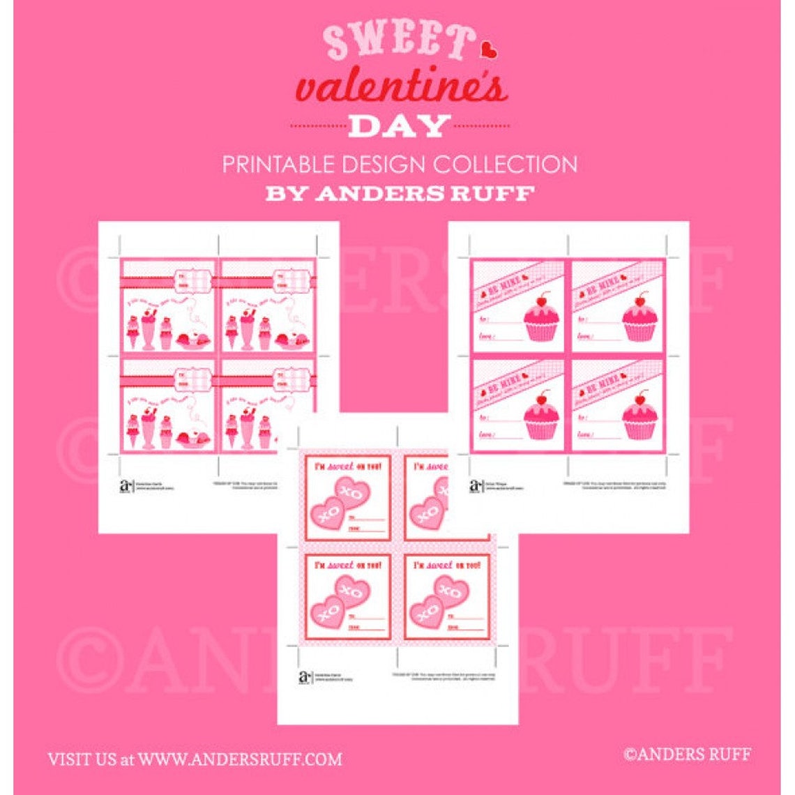 Sweet Valentines Day Printables - Printable DIY Collection - Etsy