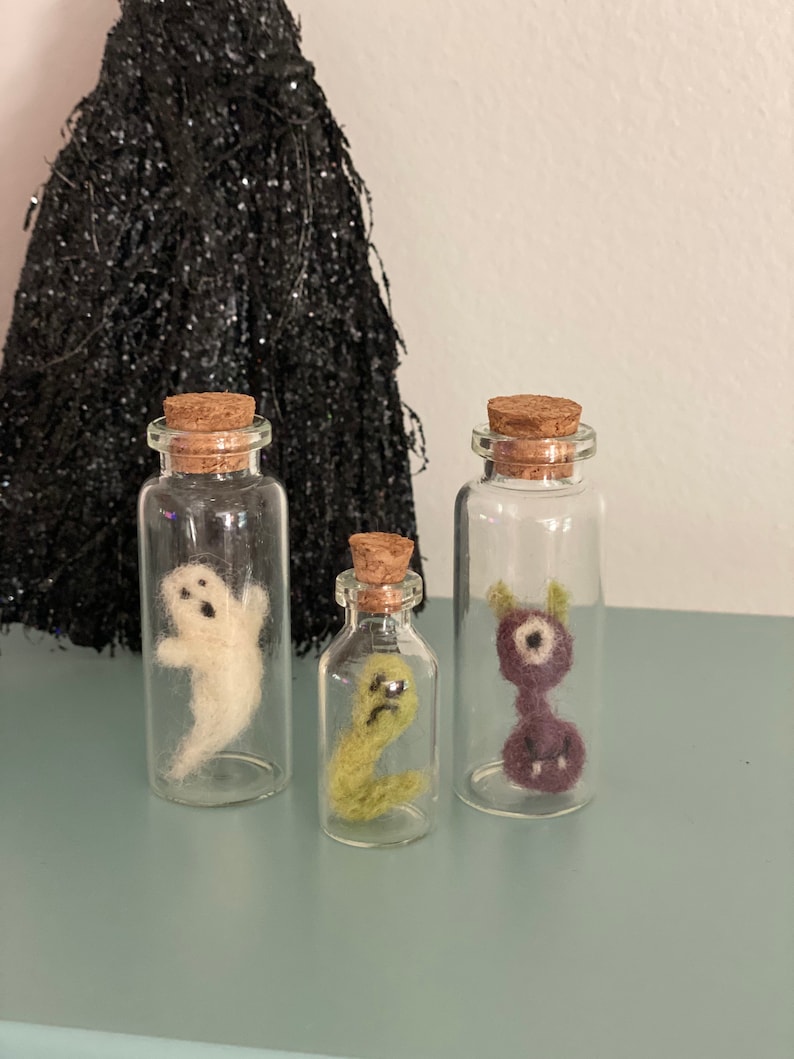 Needle Felted Oddity Jars Ghost in a Jar Alien in a Jar - Etsy