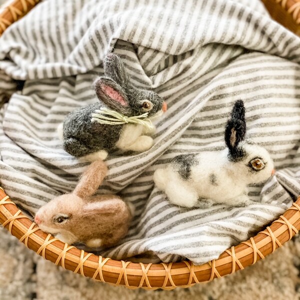 Needle Felted Bunny - Etsy