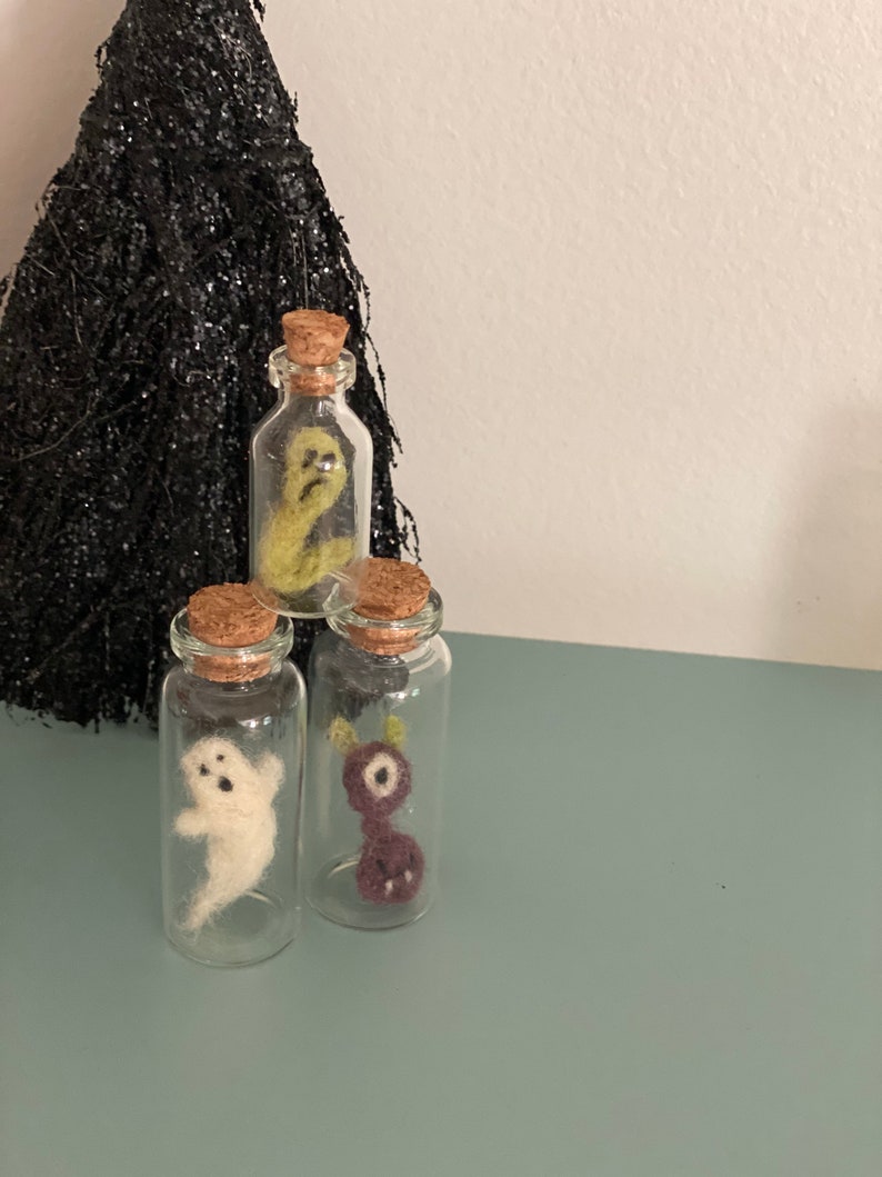 Needle Felted Oddity Jars Ghost in a Jar Alien in a Jar - Etsy
