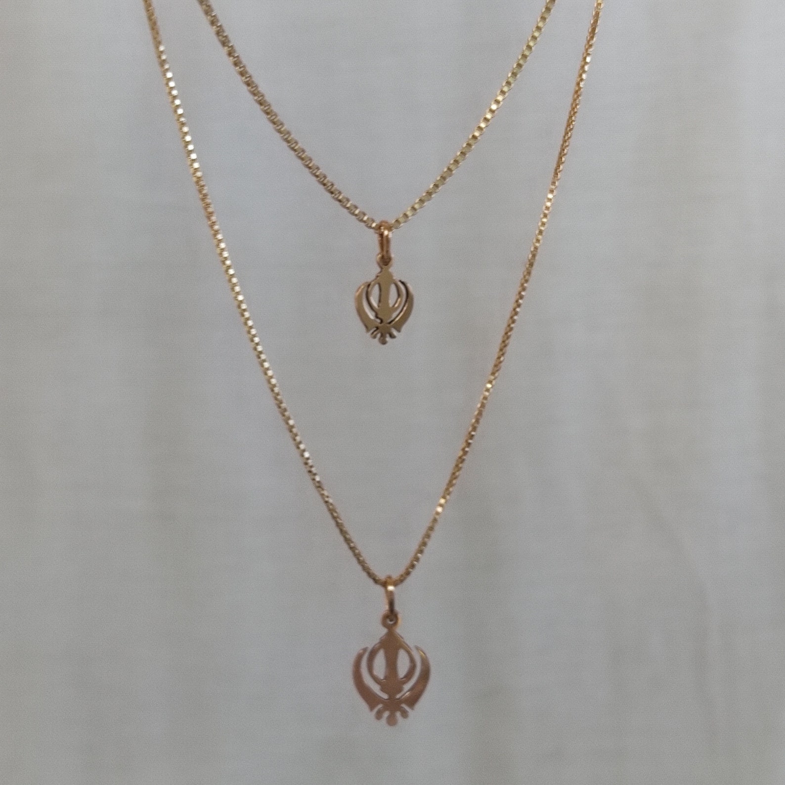 Khanda Pendant Handmade Gold Plated Punjabi Sikh Symbol | Etsy
