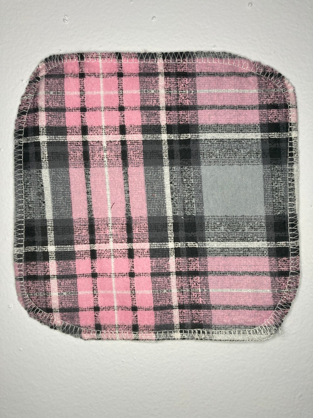 Pink Grey Plaid Wipe - Etsy
