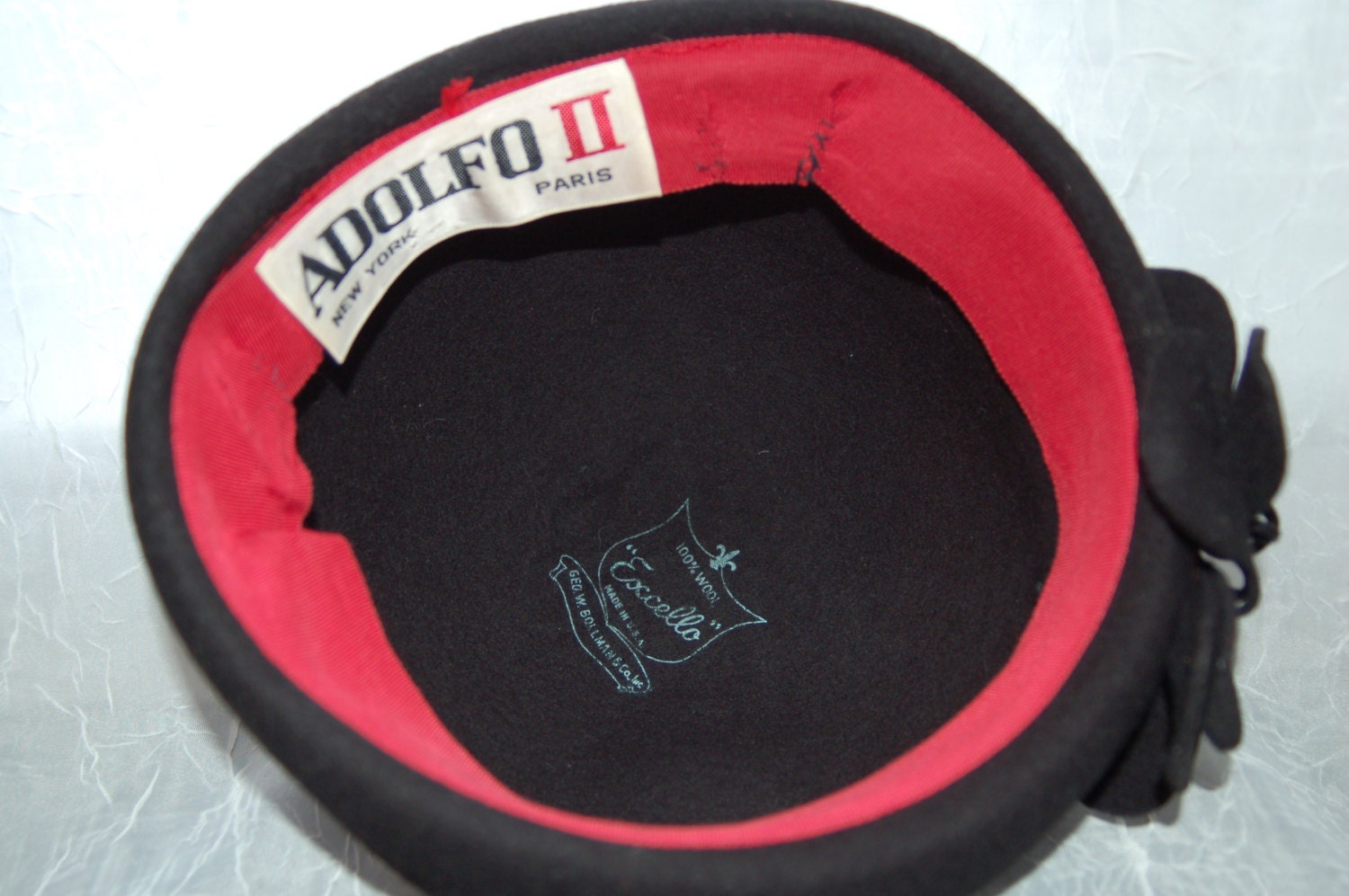 Adolfo II 80s Wool Hat Paris New York Adolfo II Women's Black Wool Hat ...