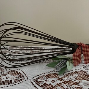 Vintage French Balloon Whisk Farmhouse Industrial Extra Large Wire ...