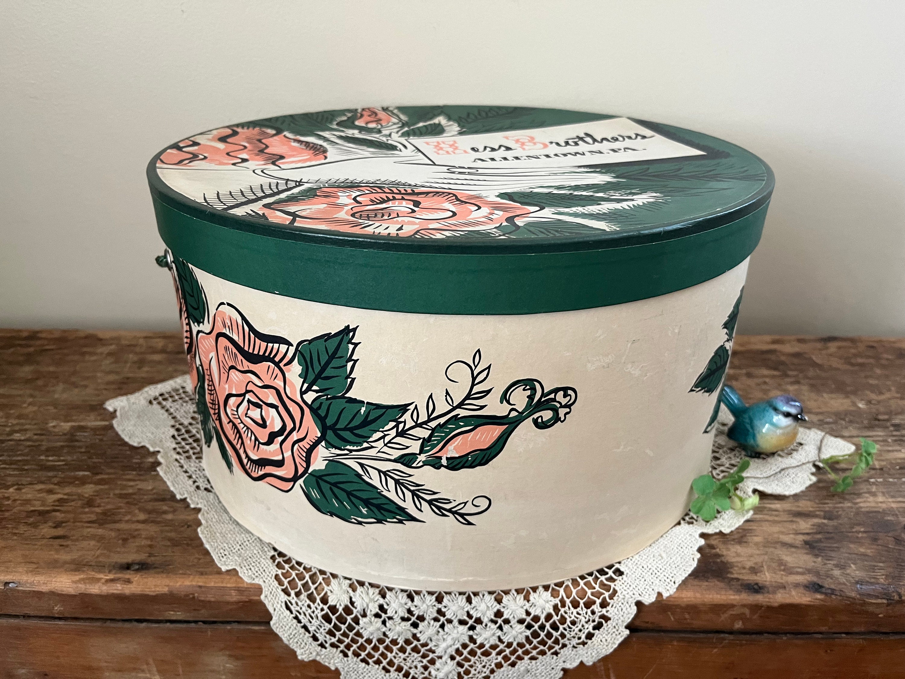 Vintage Hess Bros Hat Box Hess Bros Department Store Accessory Box ...