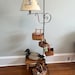 Vintage Longaberger Basket Lamp - Black Wrought Iron Basket Display ...