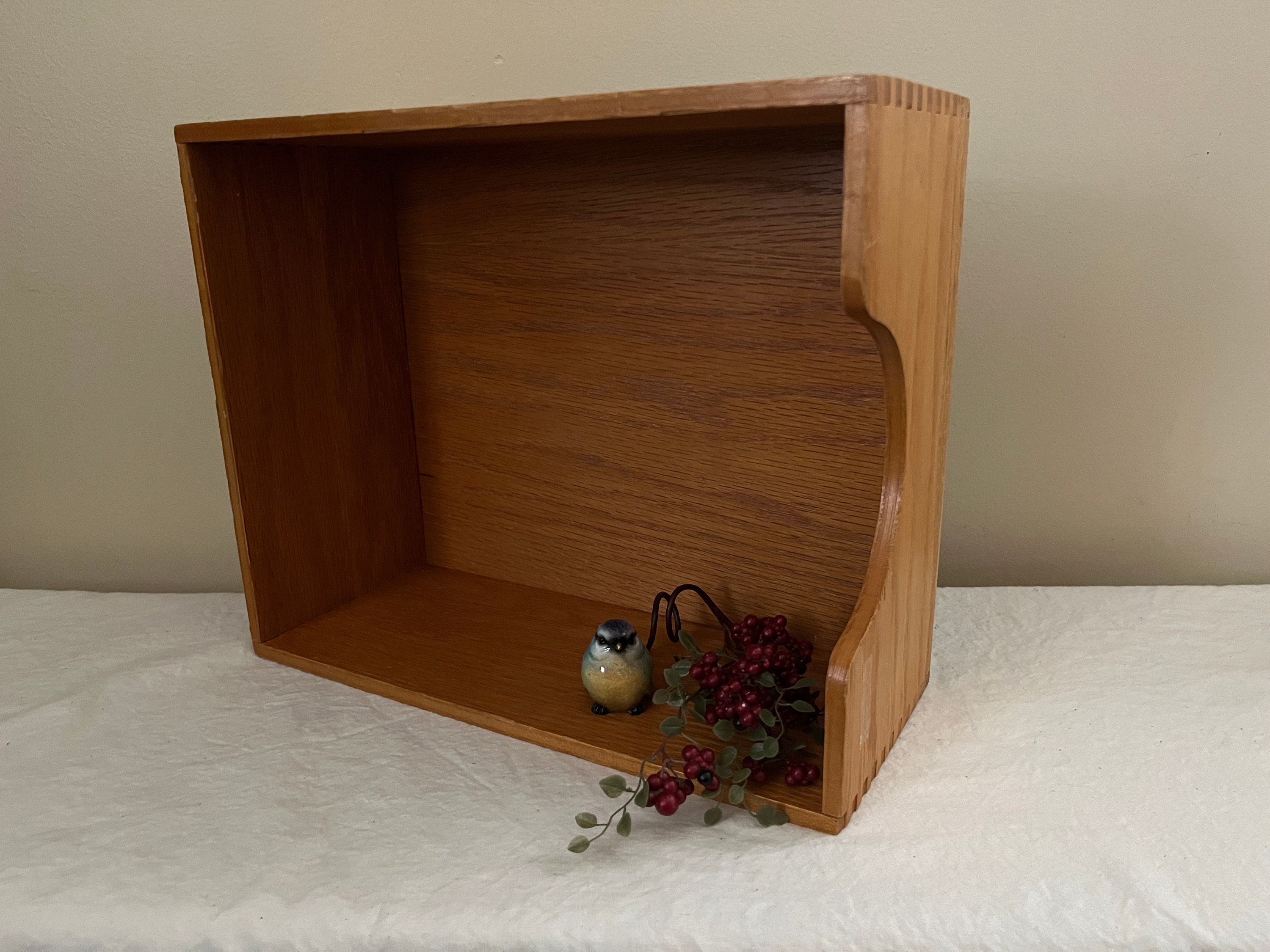 Vintage Wood Document Box Extra Large Hedberg Co Dovetail Primitive Oak ...