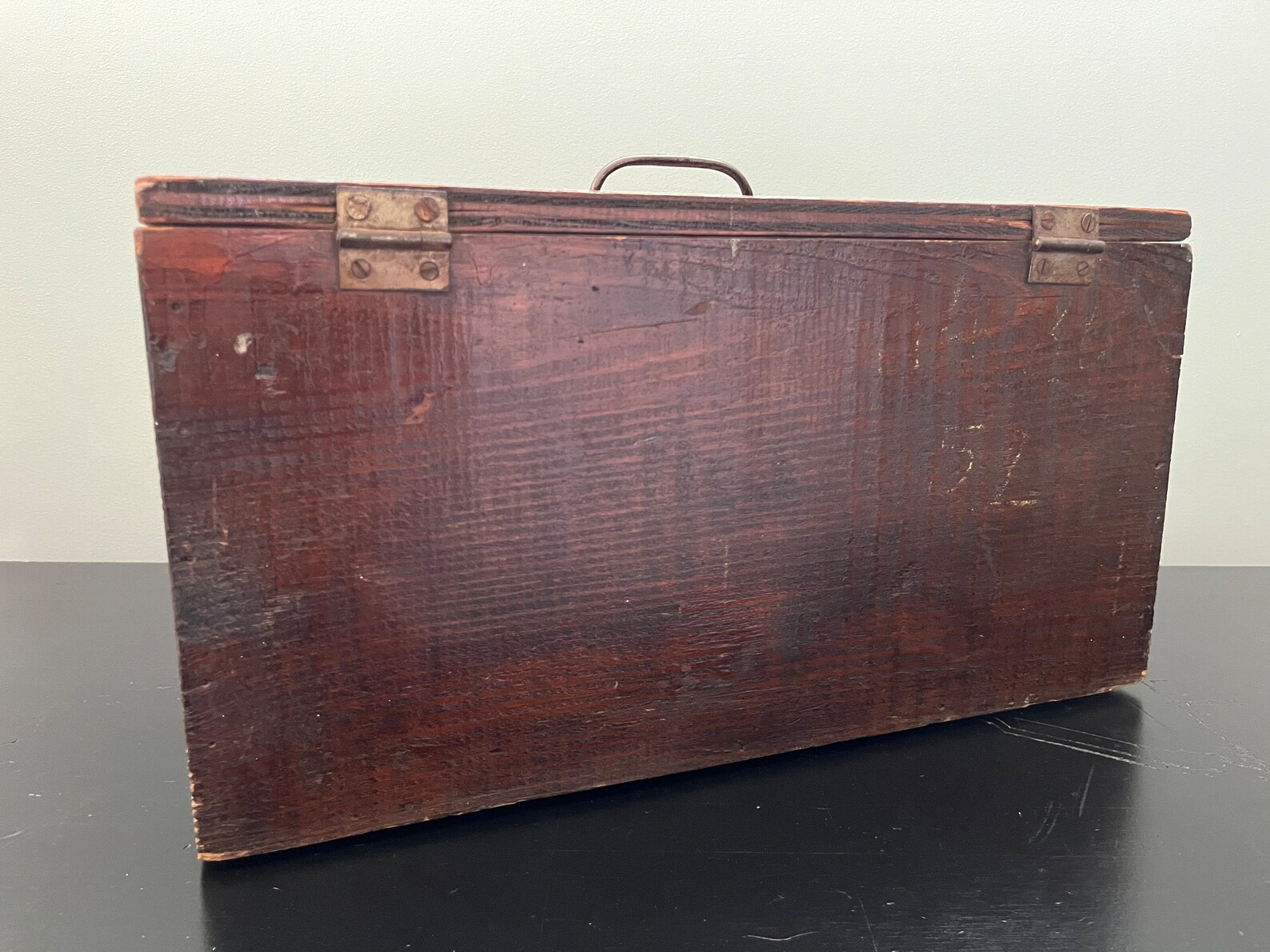 Antique Wood Collection Display Box - Antique Tote Box With Open Front ...