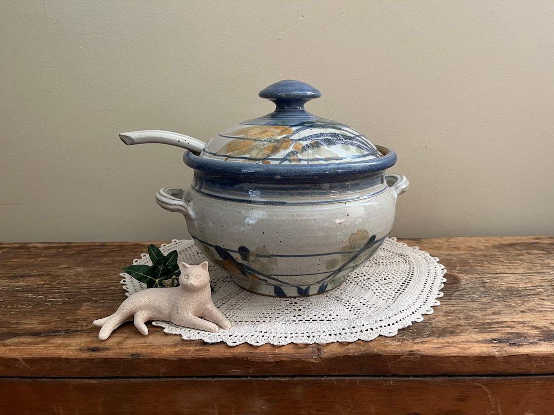 Vintage Studio Pottery 3 Pc Soup Tureen W/ Ladle - Vintage One of A ...
