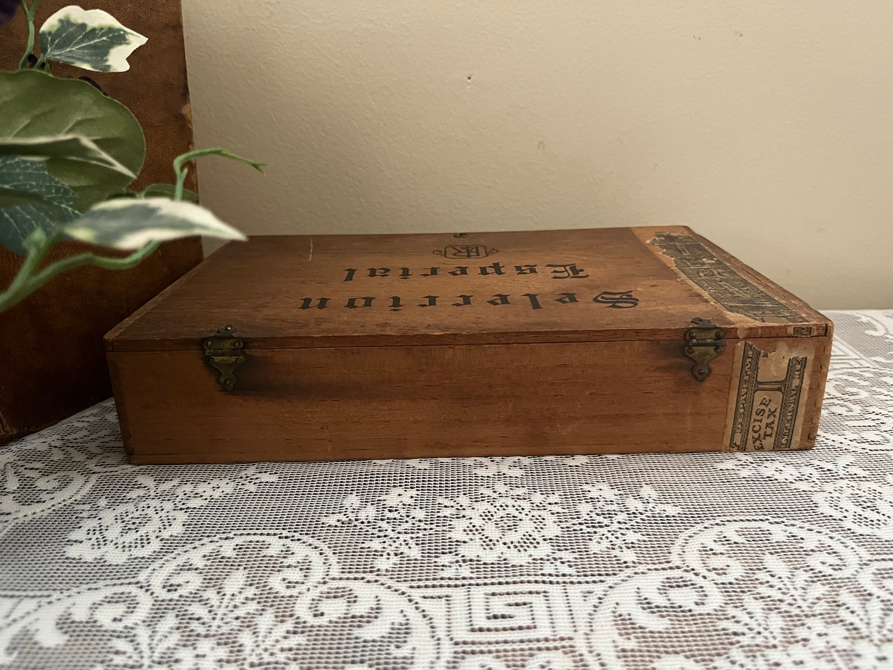 Antique Wood Cigar Box Empty Early 1900s Wood Box Infanzon - Etsy