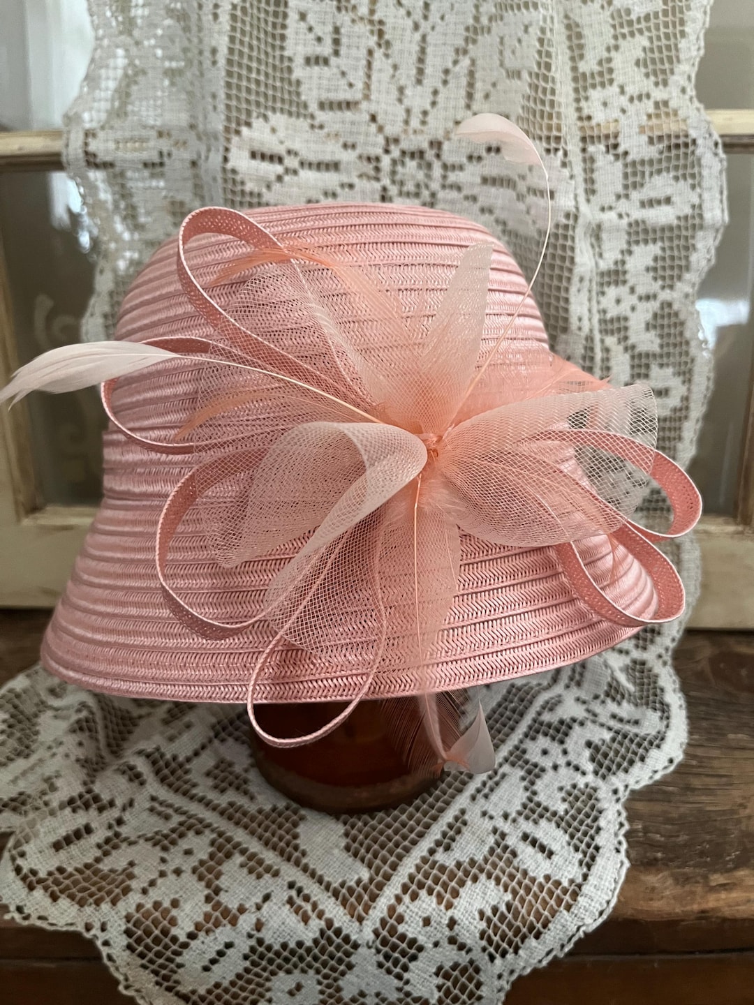 Fine Millinery by August Accessories - Vintage Bucket Hat With Bow and ...