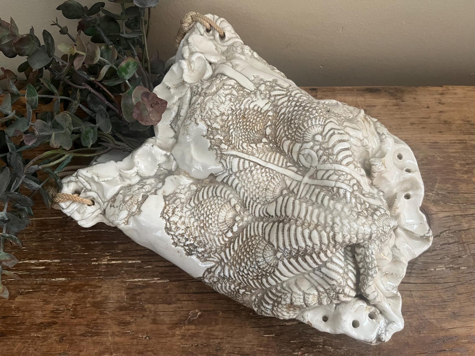Vintage OOAK Pressed Pottery Handmade Flower Pocket - Studio Pottery ...