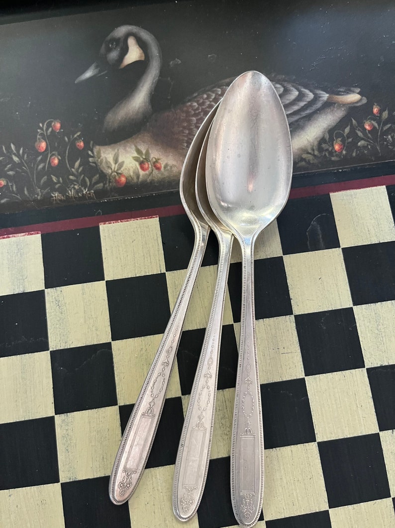 1921 Grosvenor 3 Serving Spoons Community Plate Serving - Etsy