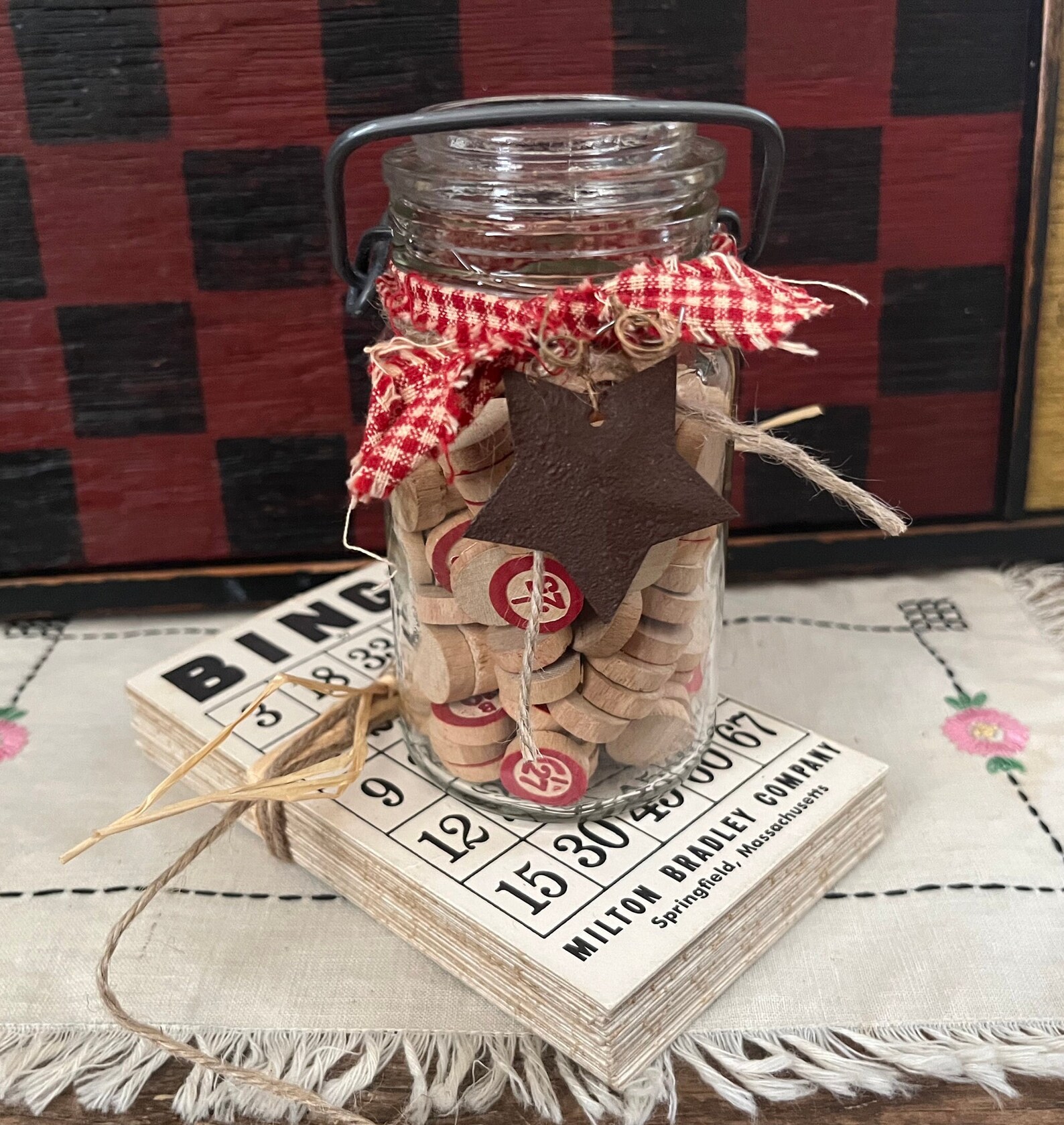 Vintage Bingo Game Cards Wood Numbers and Card Markers - Vintage Bingo ...