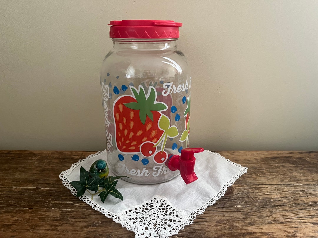 Sun Tea Jar Vintage Ice Tea Jar Gallon Glass Jar Fresh Fruit Glass Jar ...