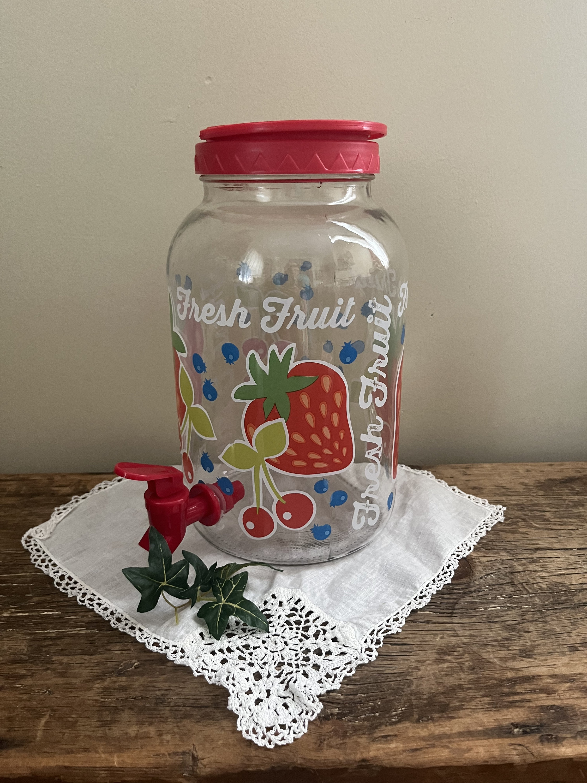 Sun Tea Jar Vintage Ice Tea Jar Gallon Glass Jar Fresh Fruit Glass Jar ...
