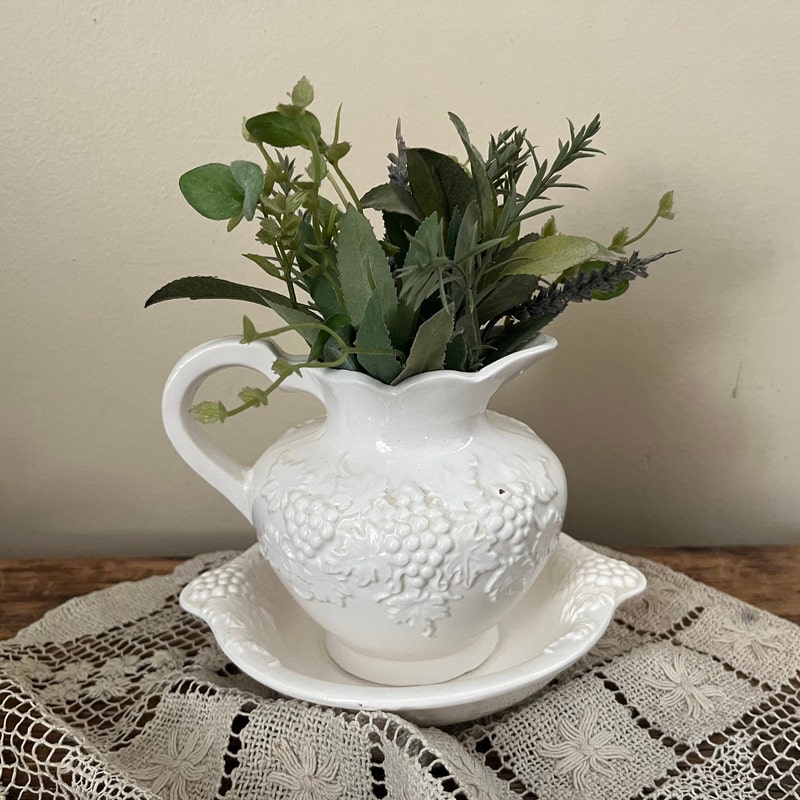Pitcher and Bowl - Etsy