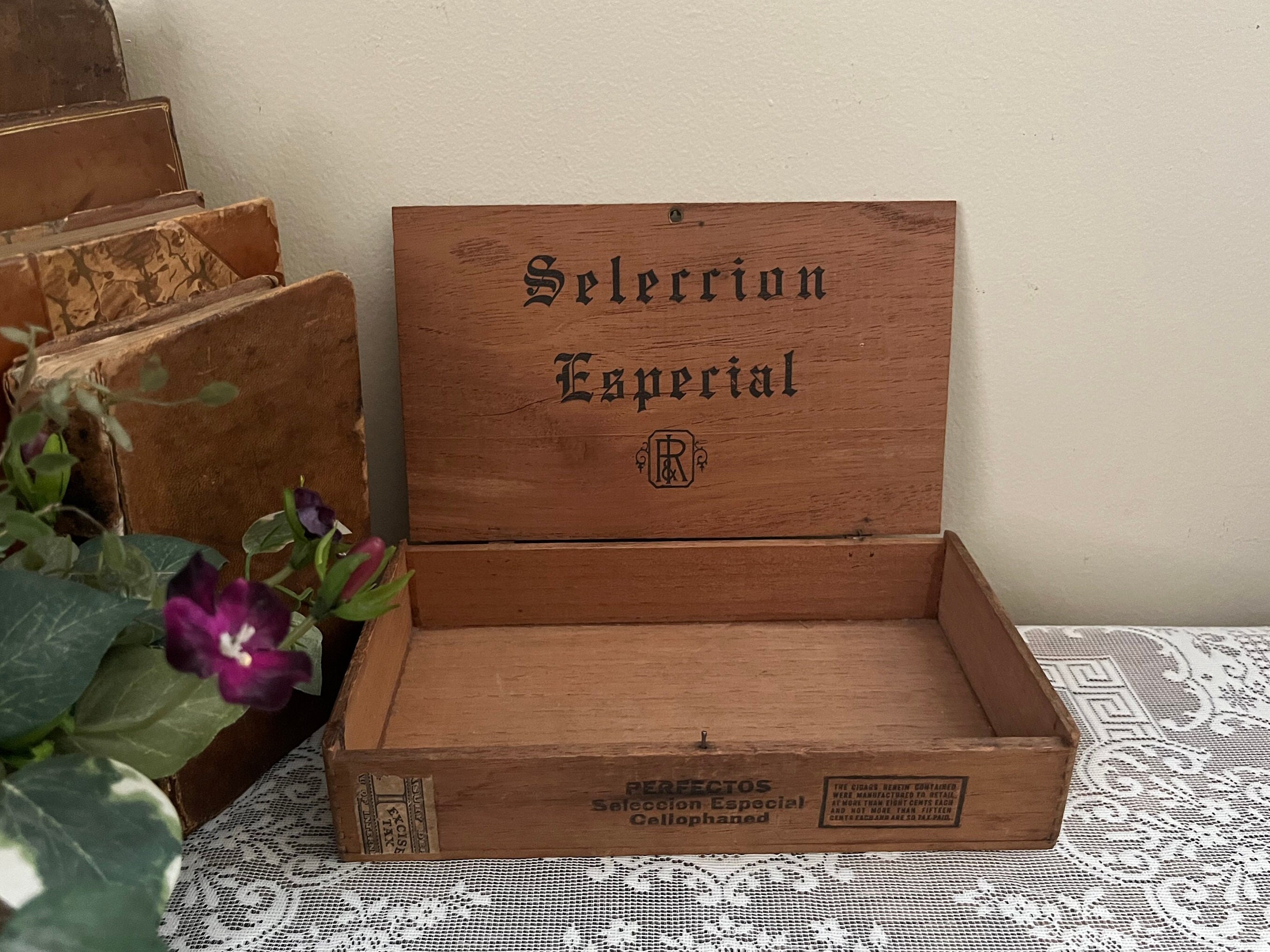 Antique Wood Cigar Box Empty Early 1900s Wood Box Infanzon & Rodriguez ...