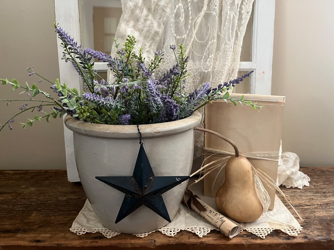 Primitive Stoneware Crock - Antique Beige Brown Farmhouse Crockery - Etsy