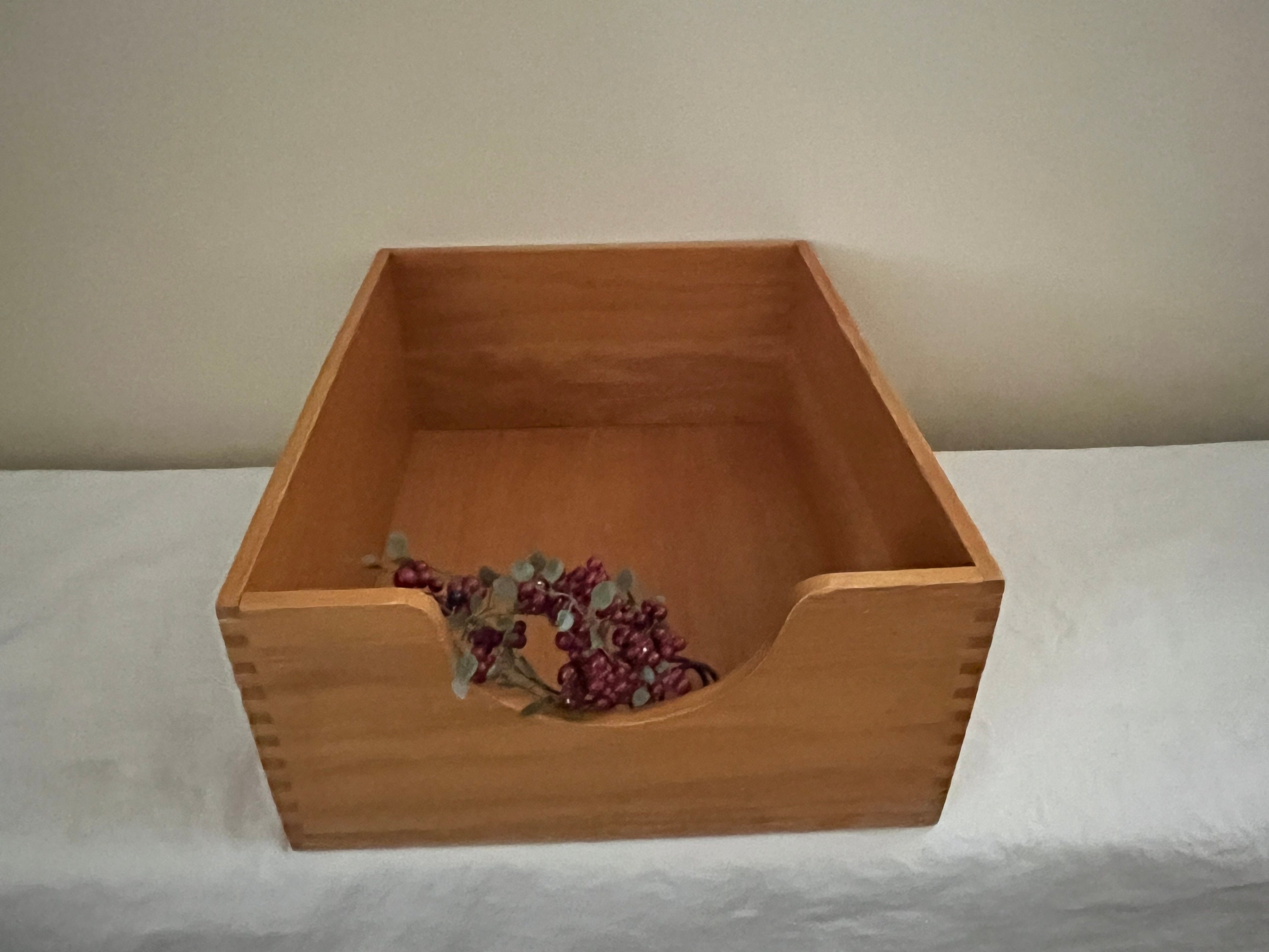 Vintage Wood Document Box Extra Large Hedberg Co Dovetail Primitive Oak ...