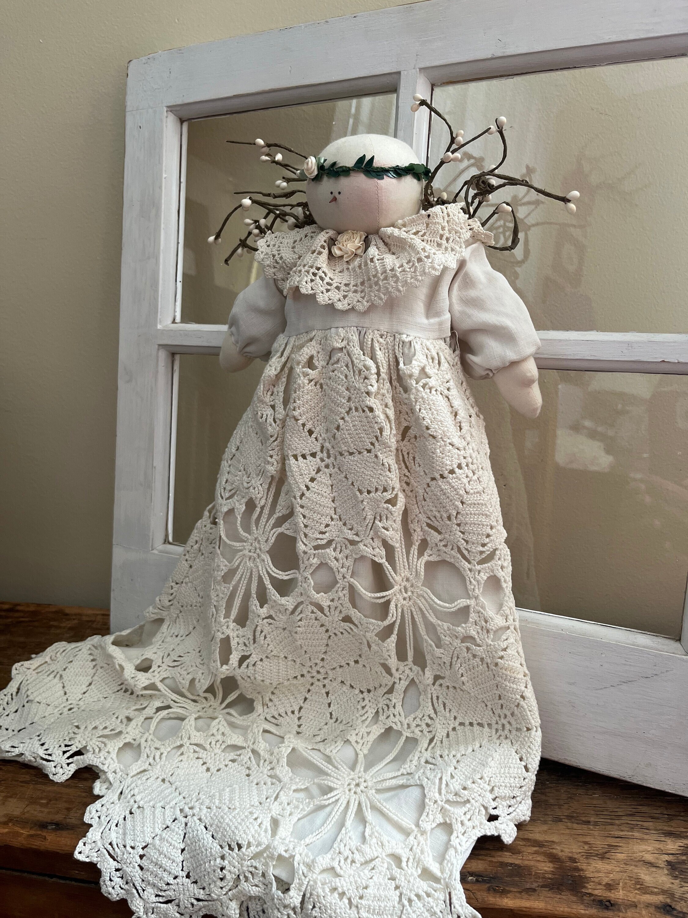 Handmade Angel Dressed in Vintage Linens Angel Cherub - Etsy