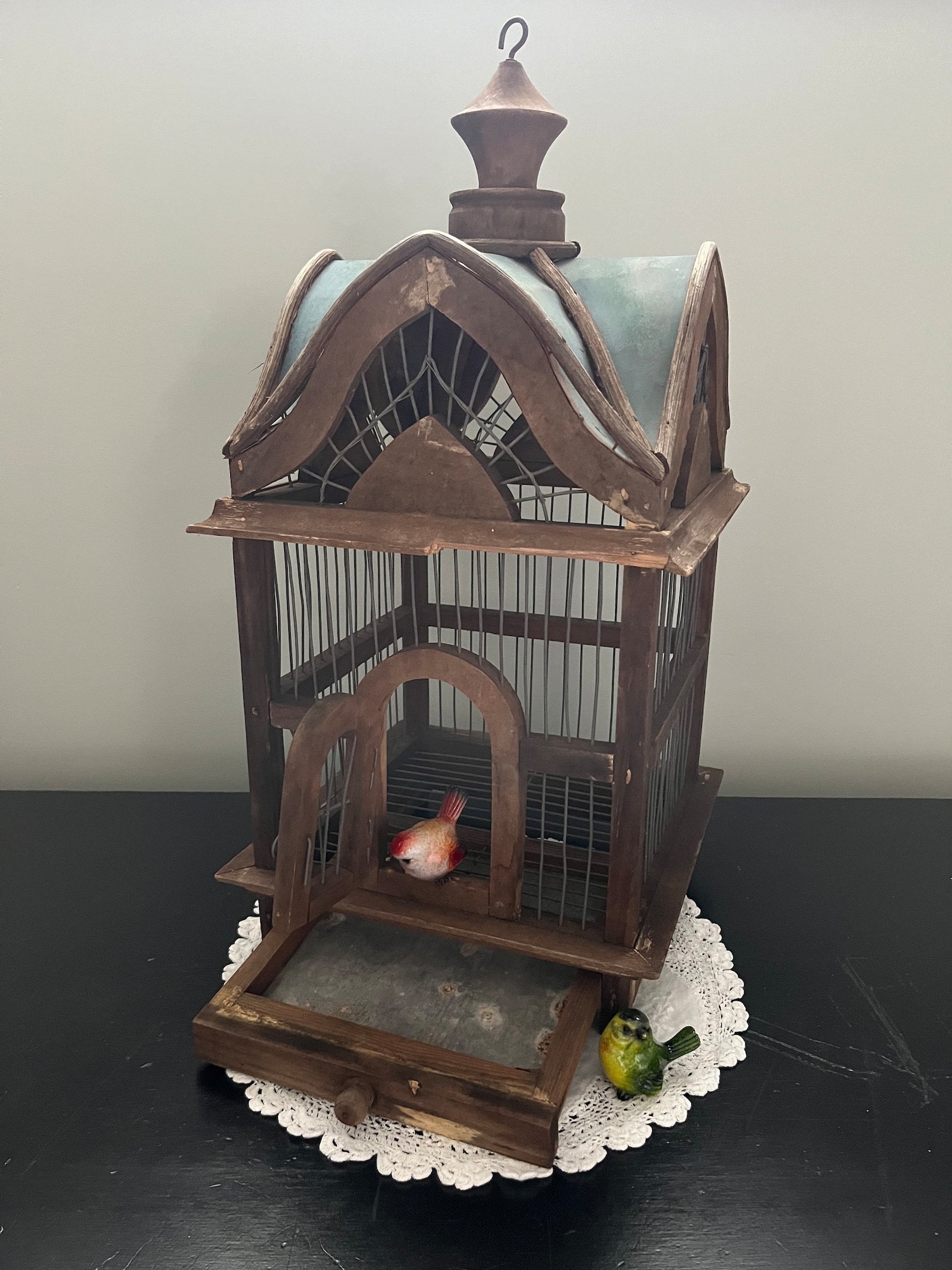 Charming Primitive Vintage Bird Cage - Vintage Weathered Bird Cage With ...