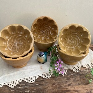 Set of 2 Antique Stoneware Mold W/ Swirl Pattern - Vintage Pudding ...