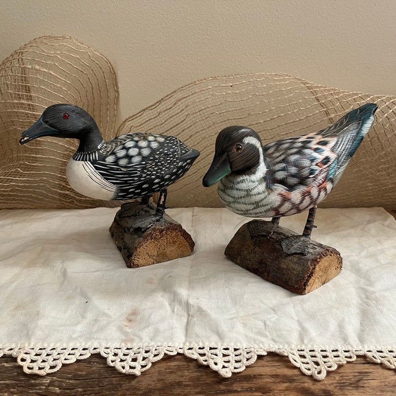 Carved Wood Duck - Etsy