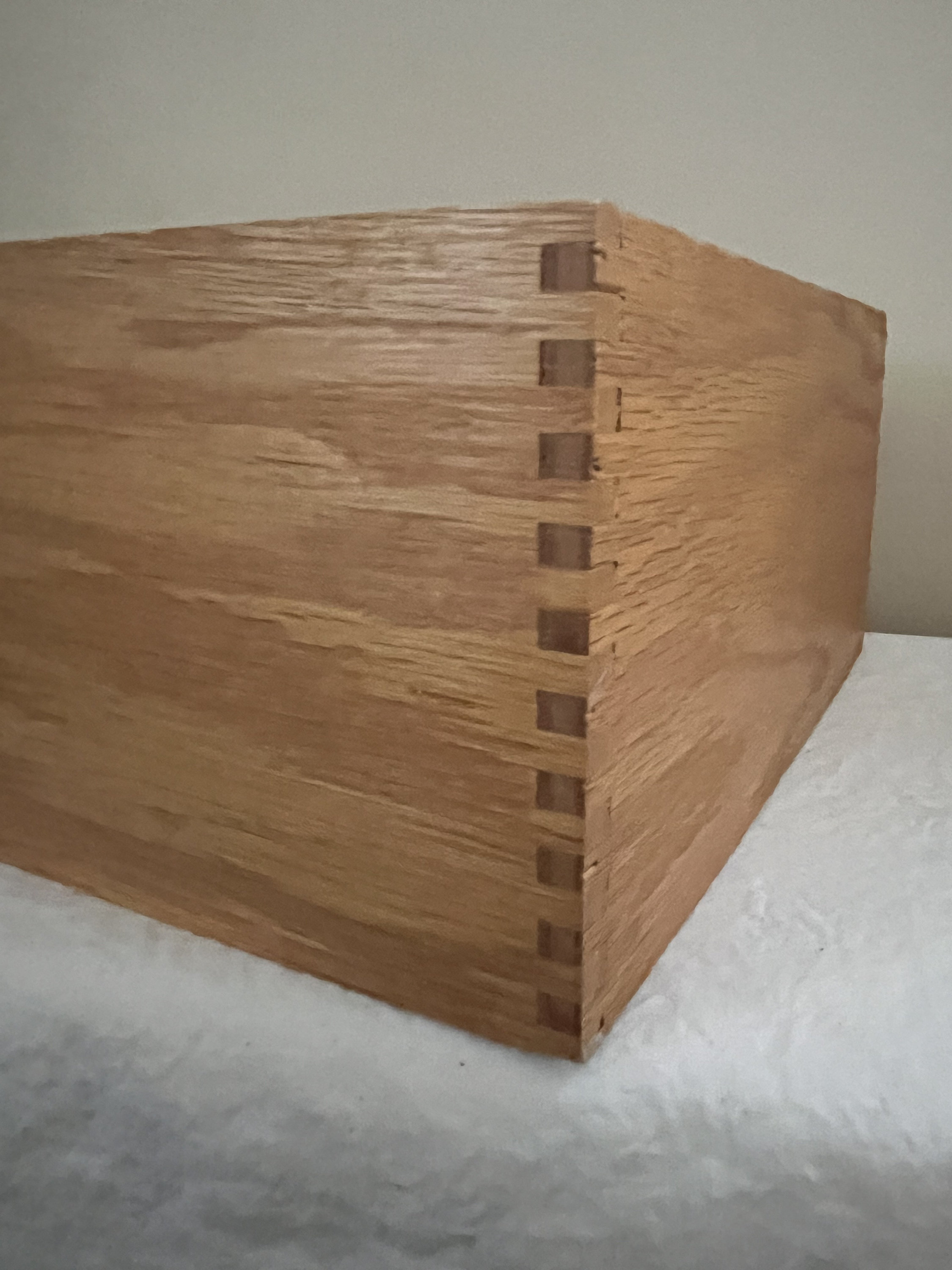 Vintage Wood Document Box Extra Large Hedberg Co Dovetail Primitive Oak ...