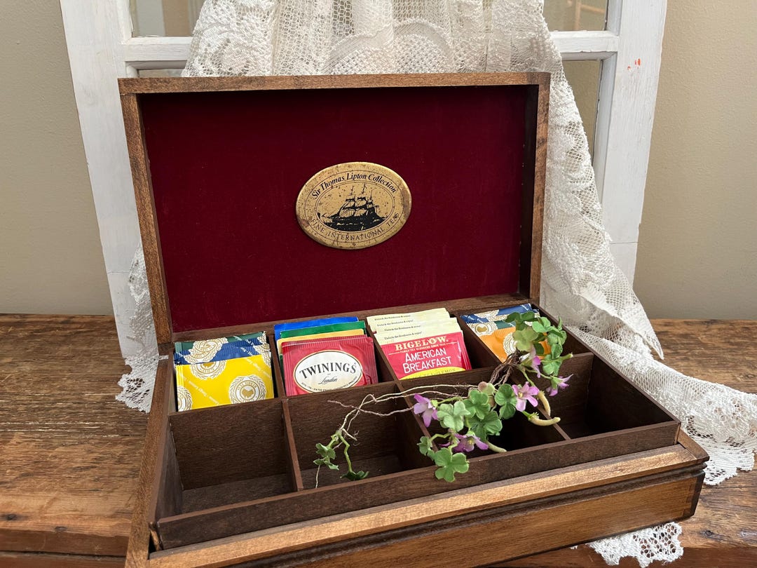Vintage Lipton Tea Wood Box Vintage Sir Thomas Lipton Specialty Teas ...