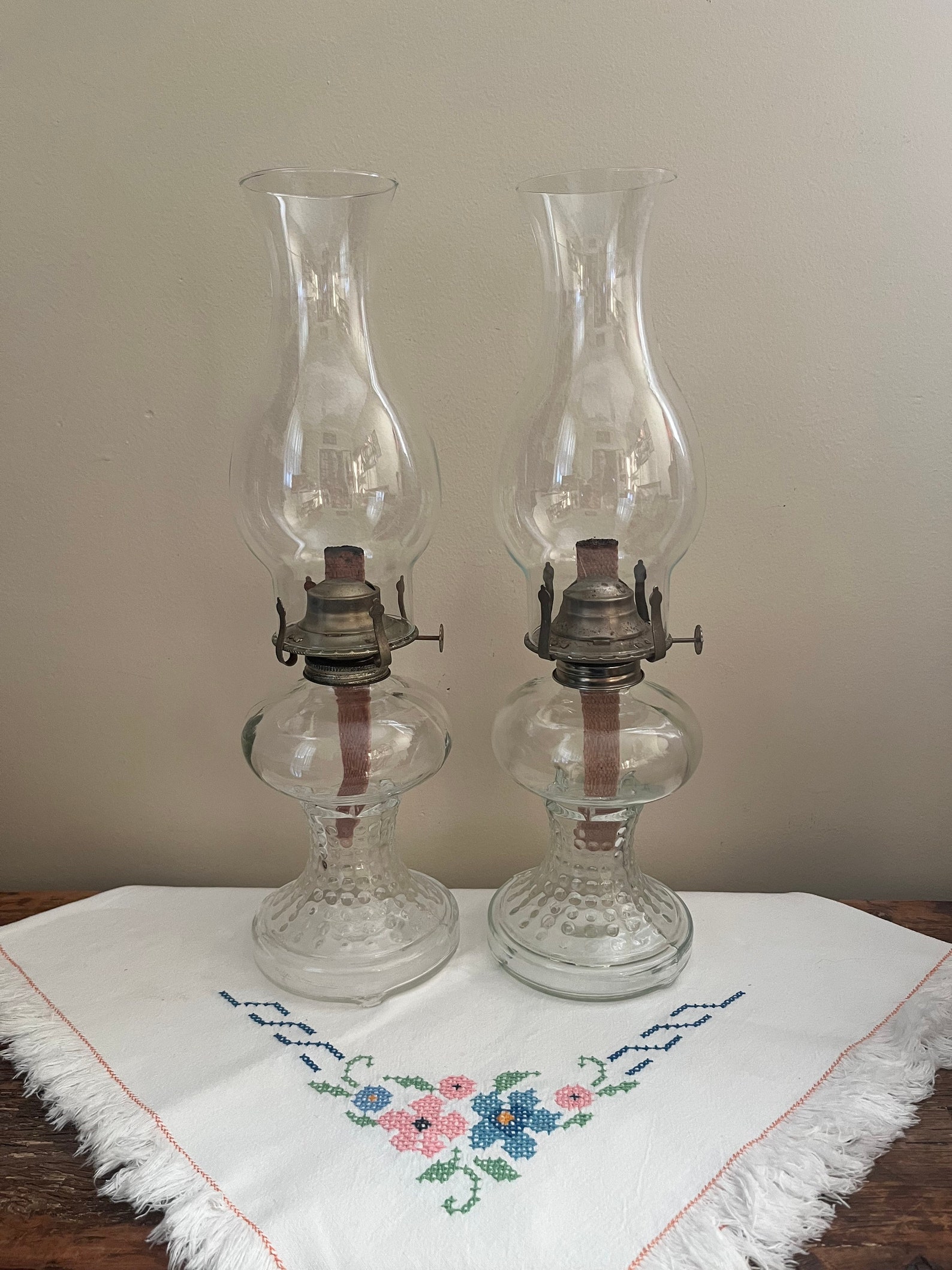 Vintage Lamp Light Farms Oil Lamp Double Oil Reservoir Made in Austria ...