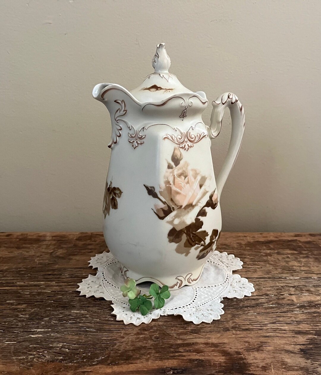 Antique Ohme Silesia OLD IVORY 82 Chocolate Coffee Tea Pot - Made in ...