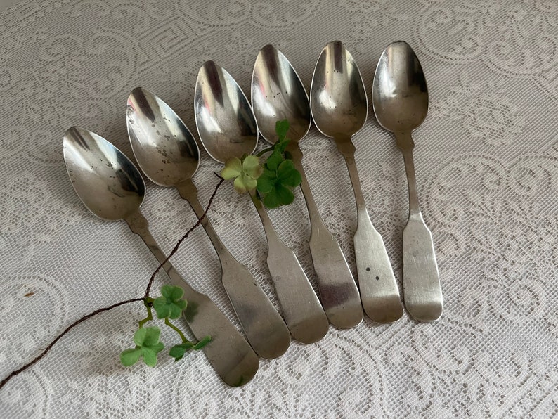 Antique German Silver Coin Silver Spoons Fiddleback Spoon Pattern ...