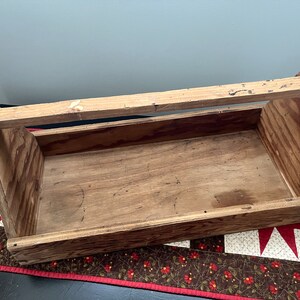Primitive Wood Tote Box - Farmhouse Caddy - Handmade Chippy Paint Tote ...