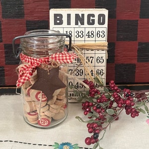 Vintage Bingo Game Cards Wood Numbers and Card Markers - Vintage Bingo ...
