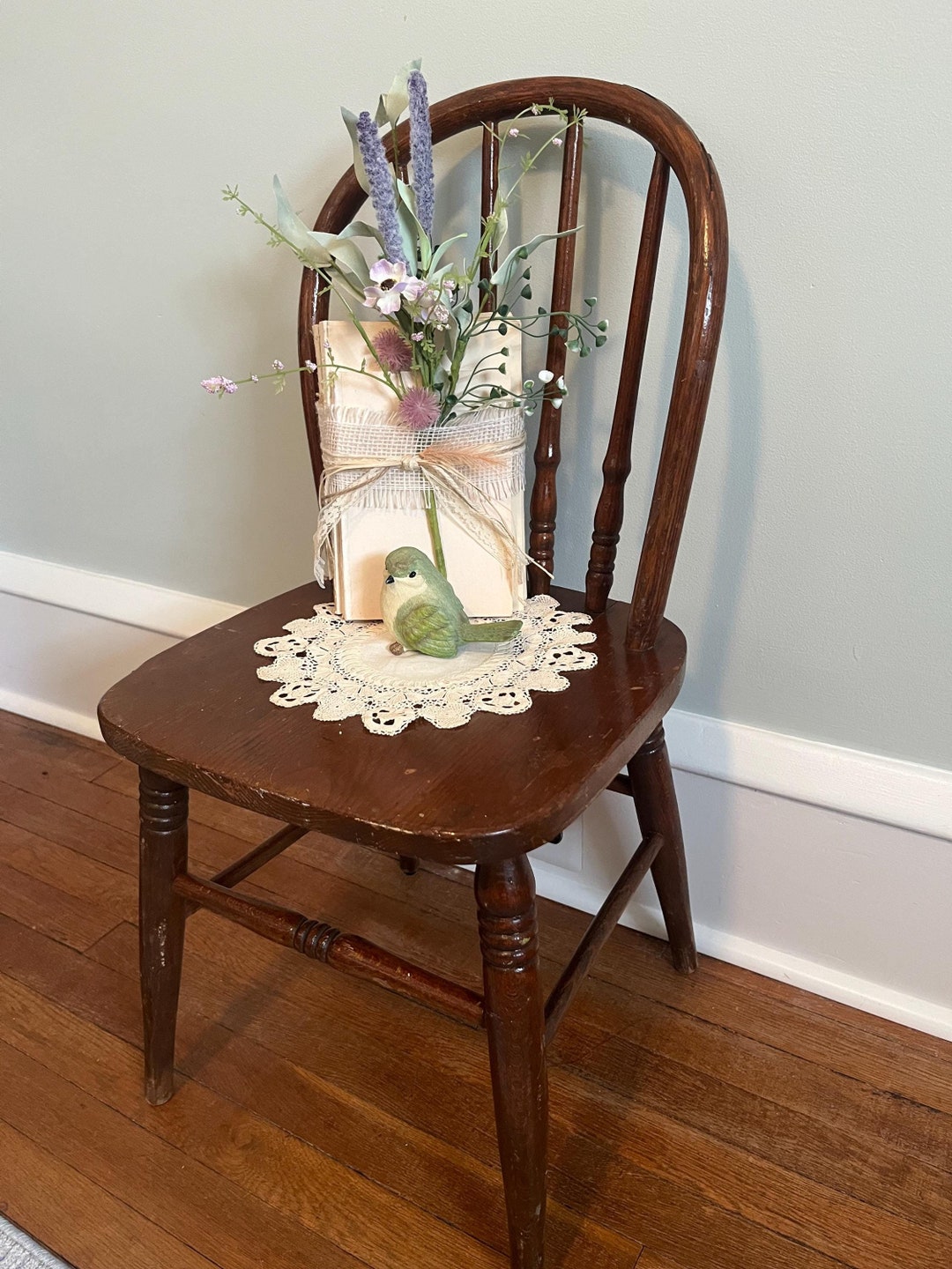 Vintage Childs Spindle Chair - Vintage Toddler Farmhouse Spindle ...