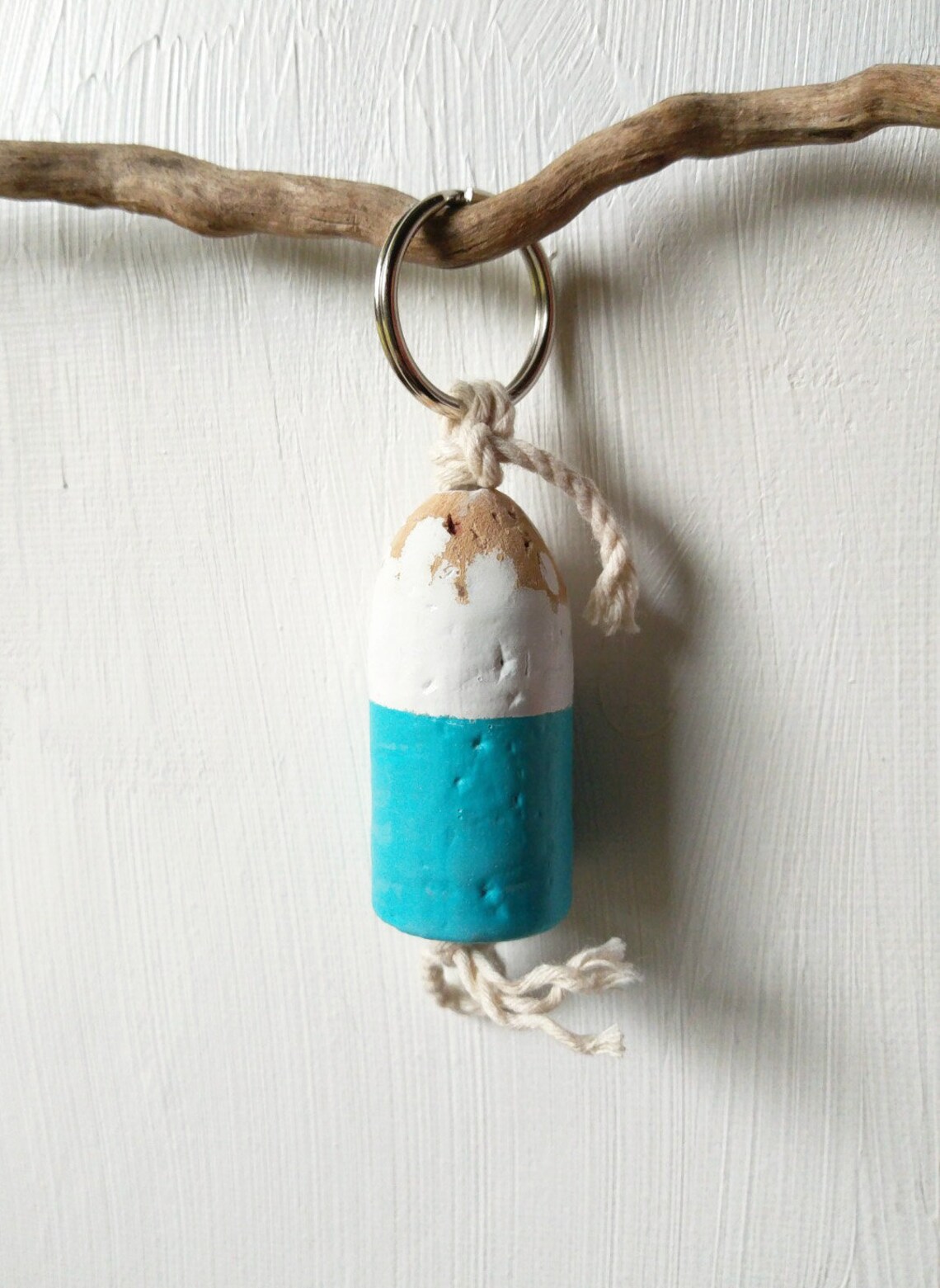 Buoy Keychain Upcycled Wine Cork Distressed Finish - Etsy