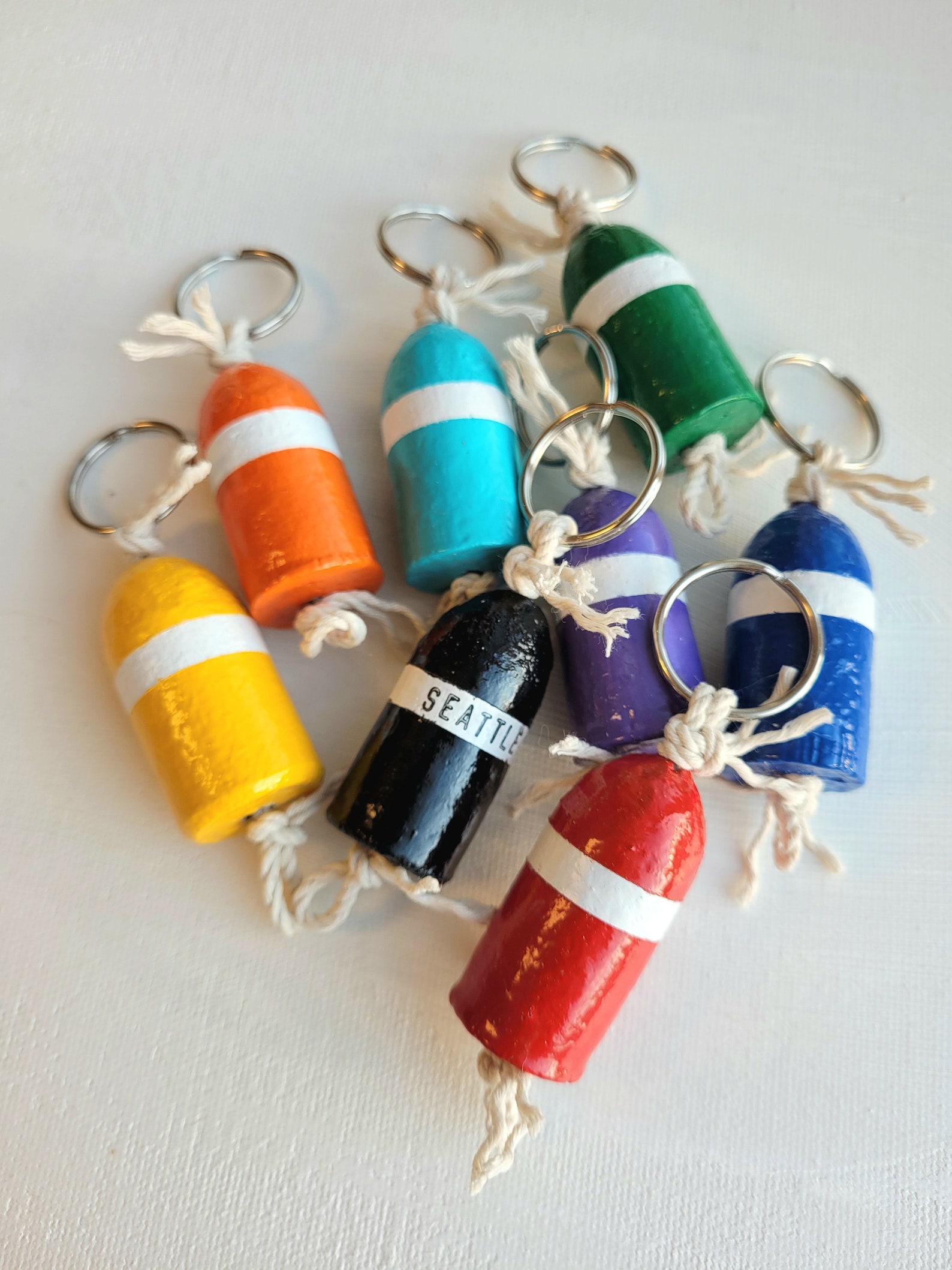 Customizable Wine Cork Buoy Keychain - Etsy