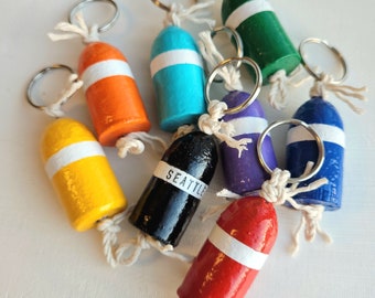 Buoy Keychain Upcycled Wine Cork, Distressed Finish - Etsy