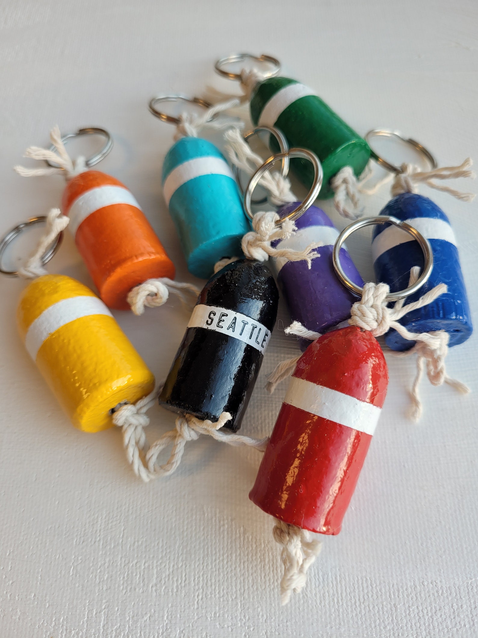 Customizable Wine Cork Buoy Keychain - Etsy